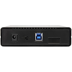 StarTech.com USB 3.1 Gen 2 External Hard Drive Enclosure for 3.5” SATA Drives - Fan-less UASP Enhanced Single Drive Enclosure (S351BU313),Black