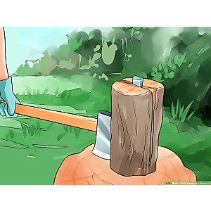 Edward Tools Classic Log Splitting Wedge (4 LB) - Heavy Duty Drop Forged Steel Head Wedge for Chopping Wood - Sharpened Edge for Quicker Log Splitting - Classic Campfire Tool