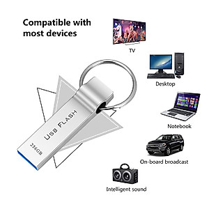 Marryler USB Flash Drive 256GB Waterproof USB Stick High Speed Memory Stick 256GB Ultra Large Storage Metal Thumb Drive with Keychain Design for Laptop Computer Tablet
