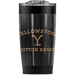 Yellowstone OFFICIAL Yellowstone Arched Logo Stainless Steel 20 oz Travel Tumbler, Vacuum Insulated & Double Wall with Leakproof Sliding Lid