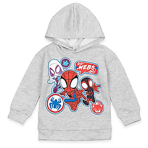 Marvel Spidey and His Amazing Friends Toddler Boys Fleece Hoodie Pants Set Gray/Blue 3T