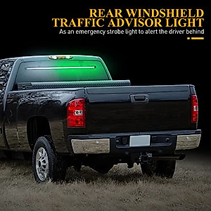 VGETTING LED Windshield Dash Emergency Strobe Lights w/Suction Cups for Law Enforcement POV Vehicles Trucks Rear Deck Hazard Warning Flashing Traffic Light Green White