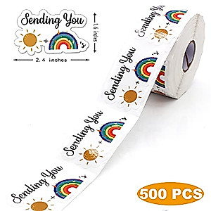 Small Business, Handmade Sticker,Packaging Sticker (Sun Rainbow)