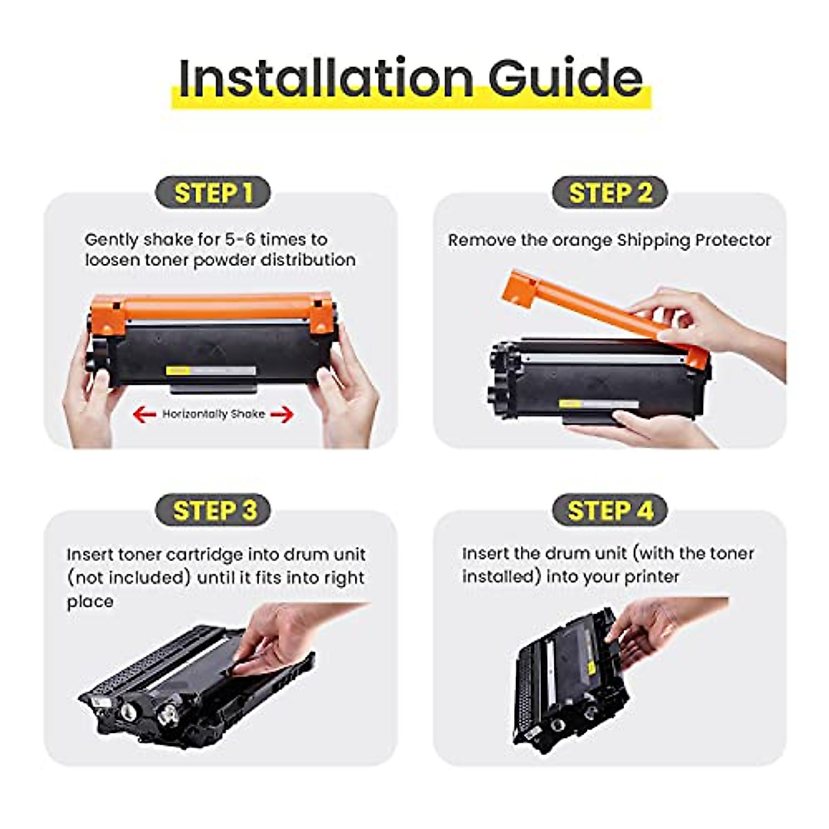 VynnZone Compatible Toner Cartridge TN660 High Yield Replacement for Brother TN-660 TN630 with HL-L2300D HL-L2305W HL-L2380DW DCP-L2540DW MFC-L2700DW MFC-L2740DW MFC-L2707DW Printer (2 Pack, Black)