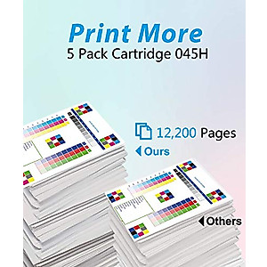 MM MUCH & MORE Compatible Toner Cartridge Replacement for Canon 045H CRG-045H 045 use with Color imageCLASS LBP612Cdw MF634Cdw MF632Cdw MF632 MF634 Printer (2x Black + Cyan + Magenta + Yellow, 5-Pack)