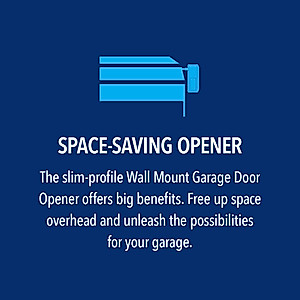 Chamberlain Smart Garage Door Opener - Wall Mounted - myQ Smartphone Controlled - Ultra Quiet Space Saving Direct Drive, Model RJO20, Black