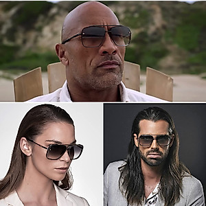 Gtand Fashion Trendy Square Aviator Gradient Sunglasses For Women Men Vintage Metal Sun Glasses