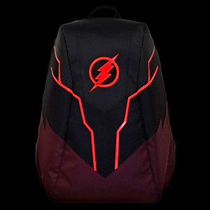 Bioworld DC Comics The Flash Light Up Superhero Laptop Backpack Bag