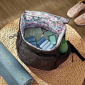 Vera Bradley Featherweight Commuter Backpack Travel Bag, Black