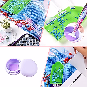 BEIFUMEI Diamond Painting Storage Containers 60 Slot Diamond Storage Case Diamond Painting Accessories 5D Diamond Painting Tools DIY Art Craft Jewelry Beads Rhinestones Organizer Box