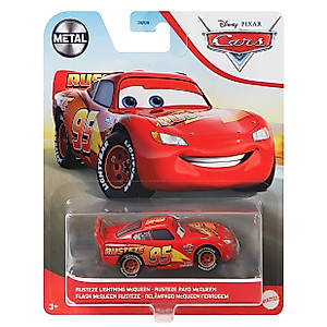 Disney Cars Toys Rust-eze Lightning McQueen, Miniature, Collectible Racecar Automobile Toys Based on Cars Movies, for Kids Age 3 and Older, Multicolor
