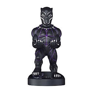 Exquisite Gaming: Marvel End Game: Black Panther - Original Mobile Phone & Gaming Controller Holder, Device Stand, Cable Guys, Licensed Figure