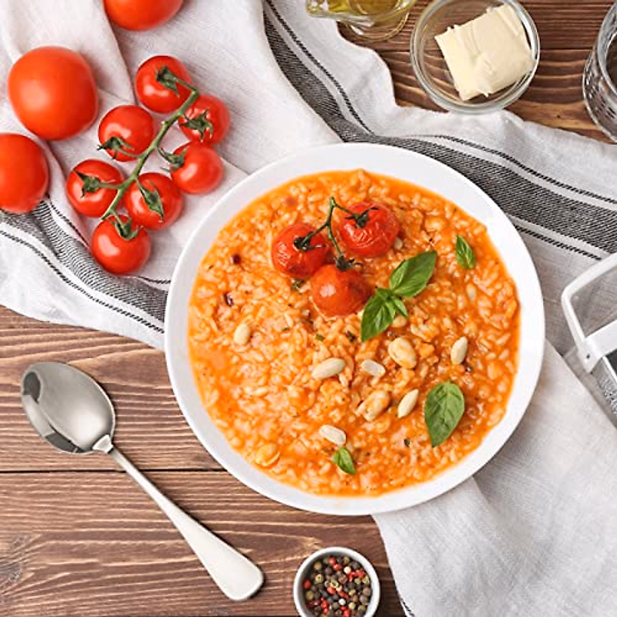 Bacom Stainless Steel Teaspoons Set, 8-Piece Dessert Spoons Silverware Set, 6.7" Silver Spoons with Mirror Polished & Dishwasher Safe