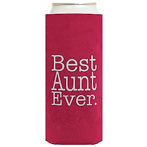 Best Aunt Uncle Ever Couples 2 Pack Ultra Slim Can Coolie Drink Coolers Coolies Multi