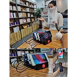 Raosky Magnetic Charging Cable 4pcs,(0.6ft,2.4 A Max) Nylon Braid Cord,Just Short Magnetic Cables without Magnetic Charging Tips,Suitable for Charger Station/Mobile Power/Tablet&More Devices (Black)