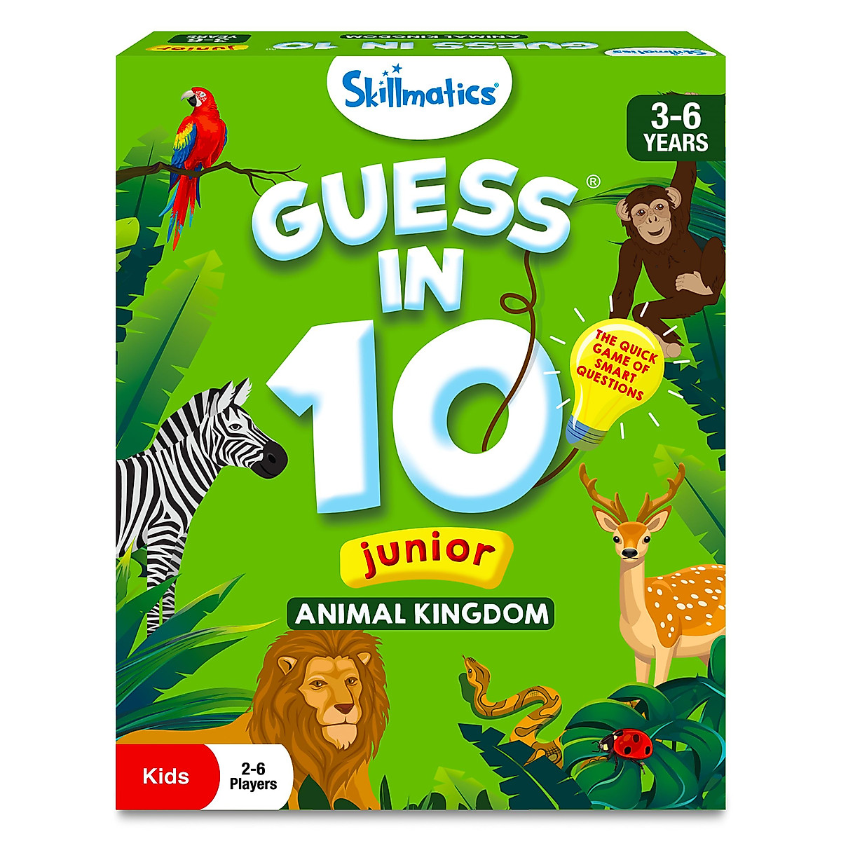 Skillmatics Guess in 10 Junior Animal Kingdom & Food We Eat Bundle, Fun Family Games, Ages 3 to 6