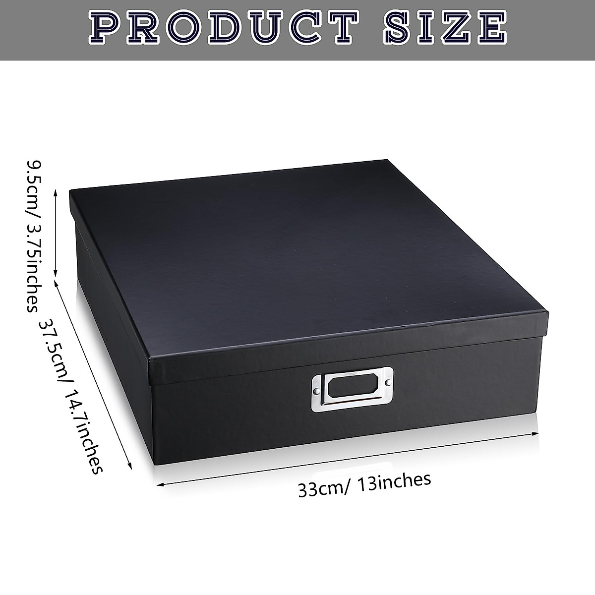 Nosiny 3 Pcs Jumbo Scrapbook Storage Box Photo Keepsake Storage Box Sturdy with Lid Document Photo Organizer Letter Memories Storage Cases Picture Album Keeper(14.75 x 13 x 3.75 Inch,Classic)