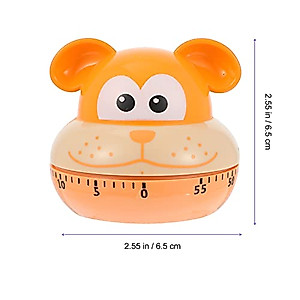 Beaupretty Cartoon Mechanical Kitchen Cooking Timer: Cute Puppy Animal Wind Up Timers 60 Minutes Clock Loud Alarm Counters Manual Study Timer Kitchen Utensil for Adults