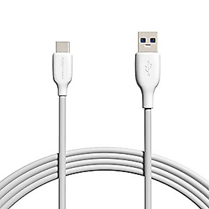 Amazon Basics Fast Charging 3A USB-C3.1 Gen1 to USB-A Cable - 10-Foot, White