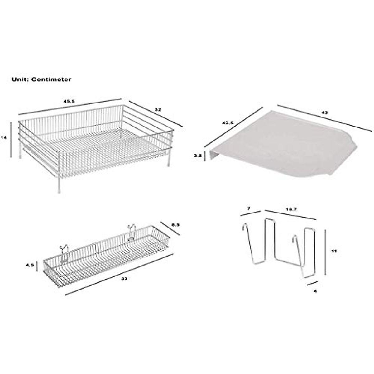 SDGH Stainless Steel Dish Rack - Hanging Shelf Kitchen Drain Rack Storage Filter Shelf