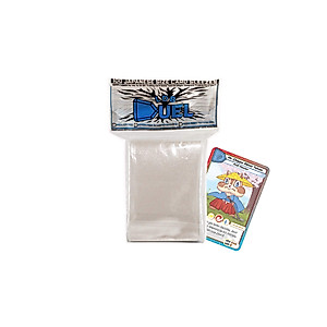 White 100 Japanese Size Card Sleeves: LDB Duel Brand Sleeves Compatible with Cardfight!! Vanguard Cards, Non-Slip Textured Back