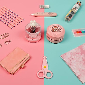 (Mcsalay) 88 Piece School Supplies Package Essential for Returning to School Including Electric Pencil Sharpener Electric Eraser Electric Vacuum Cleaner Pencil Notebook and More!