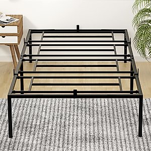 coucheta Twin Bed Frame with Storage 13 Inch Metal Platform Bed Frame with Steel Slat Support No Box Spring Needed Heavy Duty Twin Size Bed Frame Mattress Foundation Easy to Assemble (Twin)