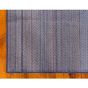 Unique Loom Solo Collection Area Rug - Calabasas (4' 1" x 6' 1" Rectangle, Navy Blue)