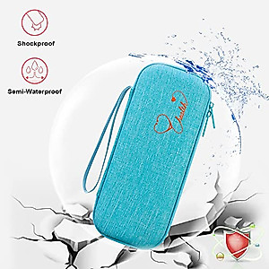 Canboc Hard Carrying Case Compatible with Razer Kishi V2 Mobile Gaming Controller, Portable Gaming Travel Case, Protective case, Mesh Pocket for SD card, USB Cable and Other Accessories, Turquoise