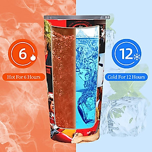 XULVYOU Sammy Music Hagar Insulated Tumblers with Lid and Straws 20oz Stainless Steel Vacuum Travel Coffee Mugs Tea Cups