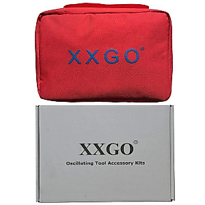 XXGO 124 Pcs Oscillating Tool Blades Accessories Kits Compatible with Bosch, Chicago, Craftsman, Dewalt, Dremel, Fein, Harbor Freight, Makita, Milwaukee, Porter Cable, Ridgid, Ryobi, Rockwell XGM0502