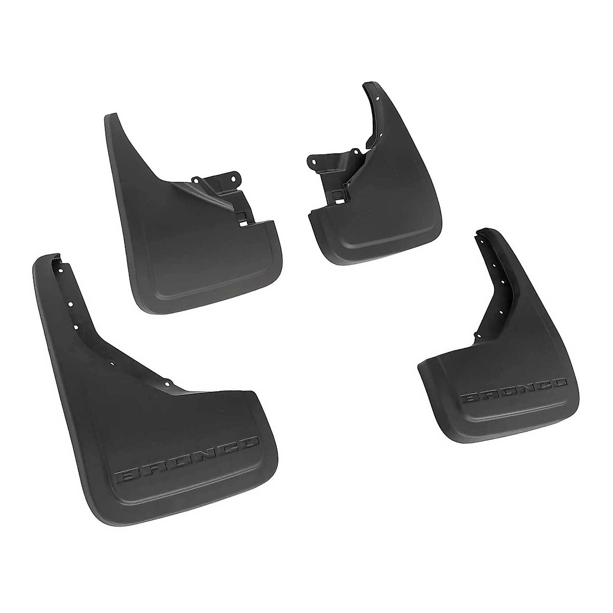 Front & Rear M2DZ-16A550-AA, M2DZ-16A550-BB OEM Mud Flaps for 2021-2024 Bronco