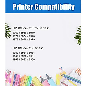 LeciRoba Remanufactured 902XL Ink Cartridge Replacement for HP 902XL 902 XL Ink Cartridges to use with OfficeJet Pro 6978 6968 6960 6962 6954 6958 6950 Printers (Black, Cyan, Magenta, Yellow, 4 Pack)