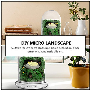 Hemoton 2pcs Air Plant Holder Glass Cloche Bell Jar Display Dome Cover Glass Ball Terrarium Air Plant Planters Floral Container