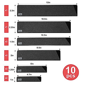 10-piece Universal Knife Guards Set,Knife Edge Guards are ABS Plastic and BPA-Free Felt Lining,More Durable,Non-BPA,Food Safety. The Knife Cover is Chef's Gift First Choice- Knives Not Included