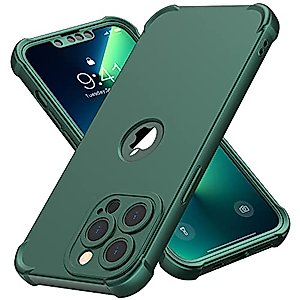 ORETECH for iPhone 13 Pro Case,with [2 x Tempered Glass Screen Protector] 360 ° Full Body Shockproof Protective Phone Case for iPhone 13 Pro 6.1 inch - Classic Green