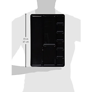 Deflecto 38104 Sustainable Office Desktop Organizer, 1" x 14" x 9", Black
