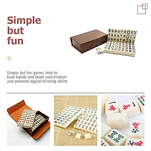 Mahjong Tiles Set, Chinese Mahjong Set, Chinese Mahjong Game Set, Classic Gathering Party Game for Family/Team