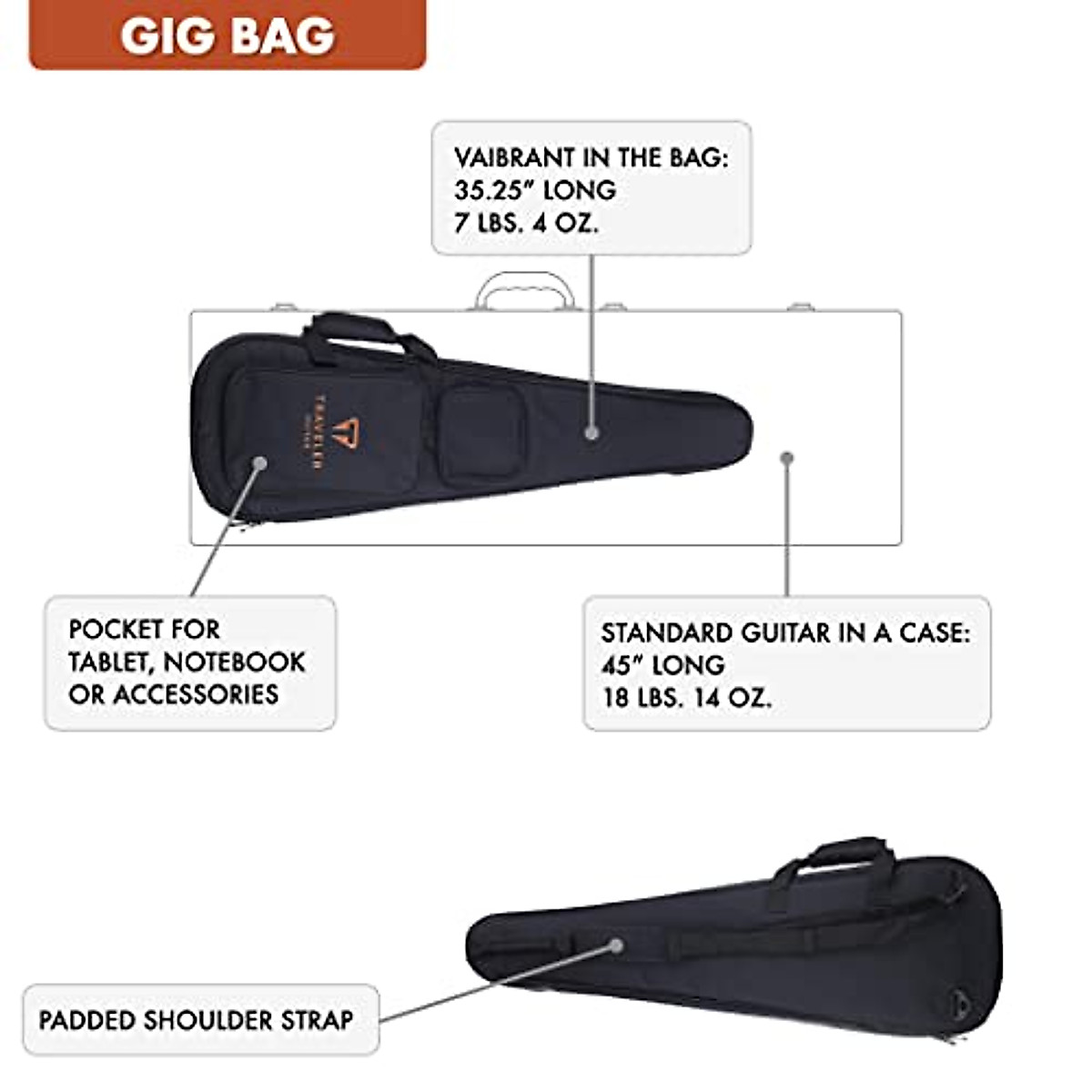 Traveler Guitar Electric Guitar 6 String Vaibrant Standard, Right, Hot Pink, (V88S HPKGMP)