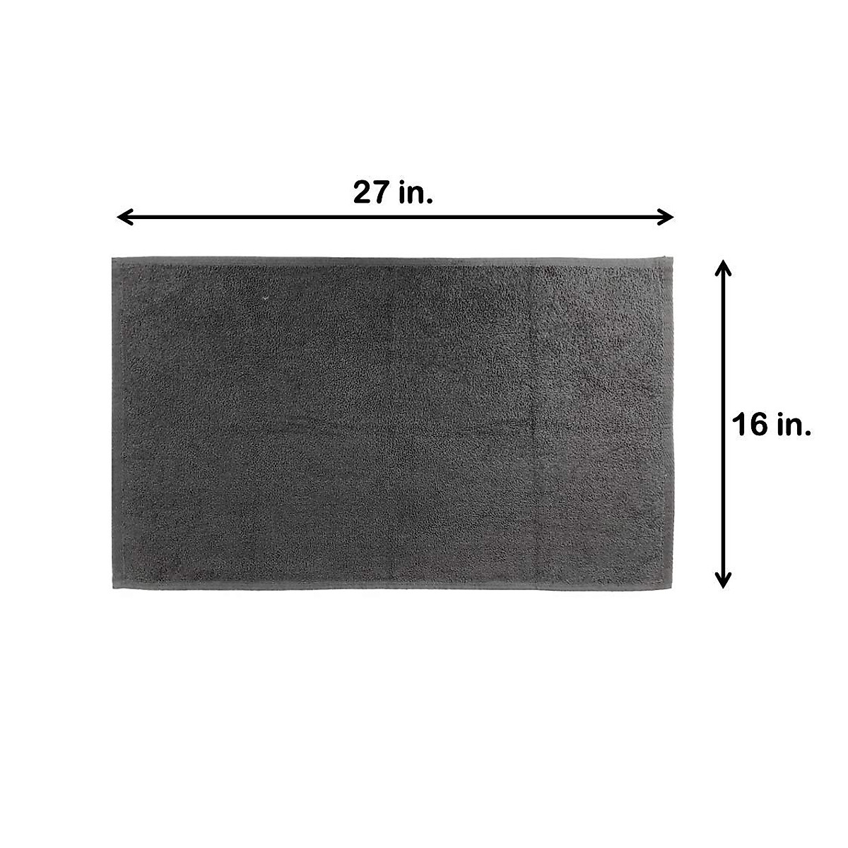 Arkwright Bleach Proof Salon Towels - Pack of 12 - Highly Absorbent, 100% Cotton, Quick Dry Spa Face Towel for Hair Stylist, Barber, Pedicure, and Esthetician, 16 x 27 in, Charcoal