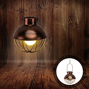 Happyyami 1pc Solar Tungsten Lamp Light for Outdoor Atmosphere Garden Lantern Tree-Mounted Solar Light Hanging Solar Lanterns Waterproof Bulb Lantern Patio Decor Lawn Portable Iron