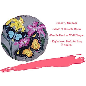 Spoontiques - Garden Décor - Butterfly Stepping Stone - Decorative Stone for Garden