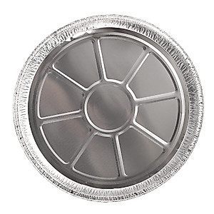 Frcctre 45 Pack 13 Inch Round Aluminum Foil Pans, Heavy Duty Disposable Round Tin Foil Pans Pizza Pans for Baking, Cooking, Storage, Roasting, Reheating - Freezer & Oven Safe