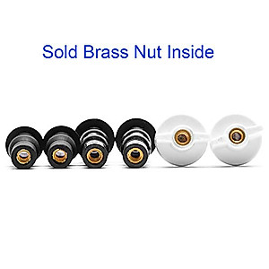 Hibbent Universal Toilet Seats Screws and Bolts Metal - Toilet Seat Hinges Bolt Screws, Toilet Seat Fixings Expanding Rubber,Toilet Seat Replacement Parts Kit(5 Choices)