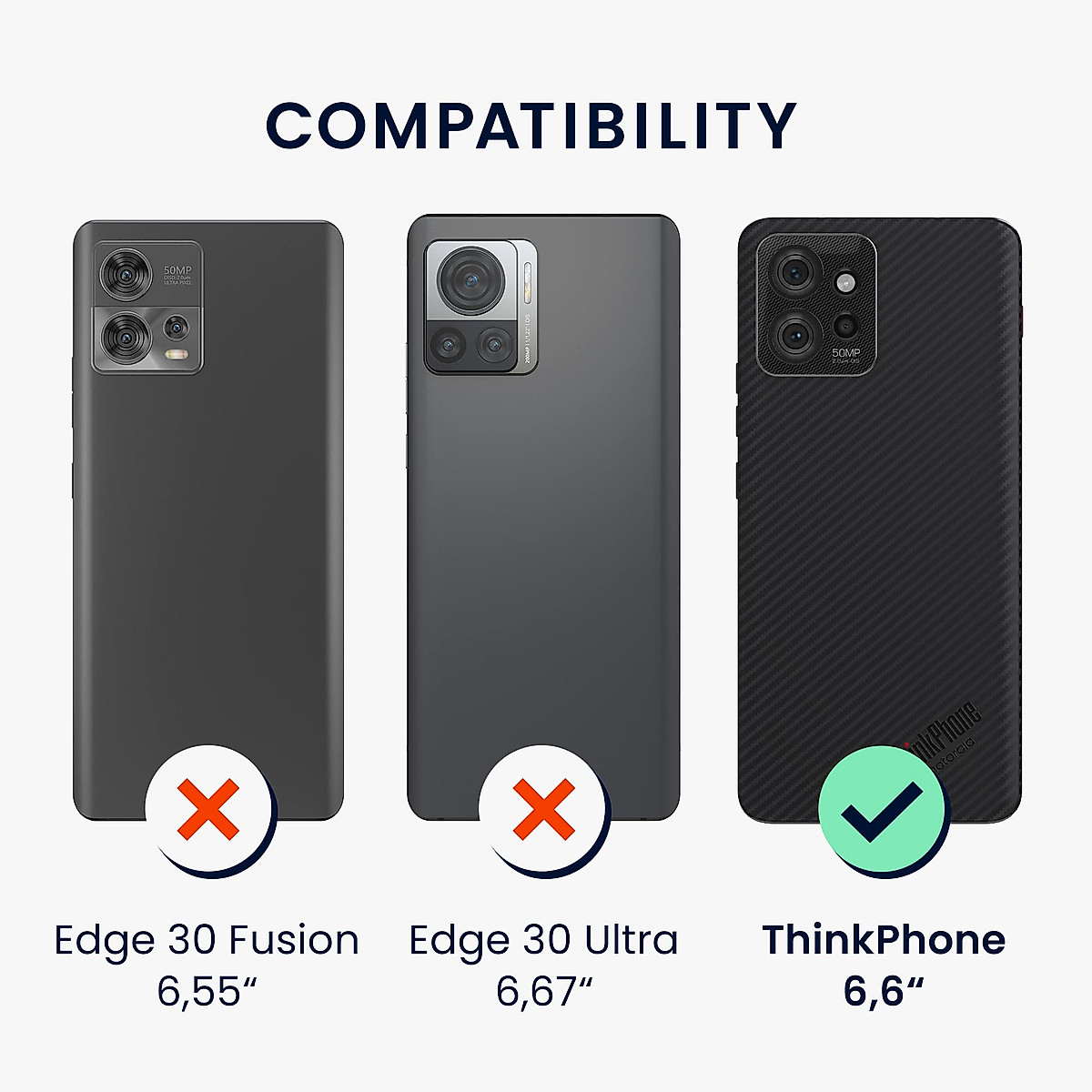 kwmobile Case Compatible with Motorola ThinkPhone Case - Soft Slim Protective TPU Silicone Cover - Black Matte