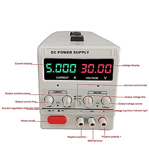 DC Linear Power Supply 30V 5A Variable High Precision for DIY Electronics Repairing, Laboratory, Electroplating, and Research