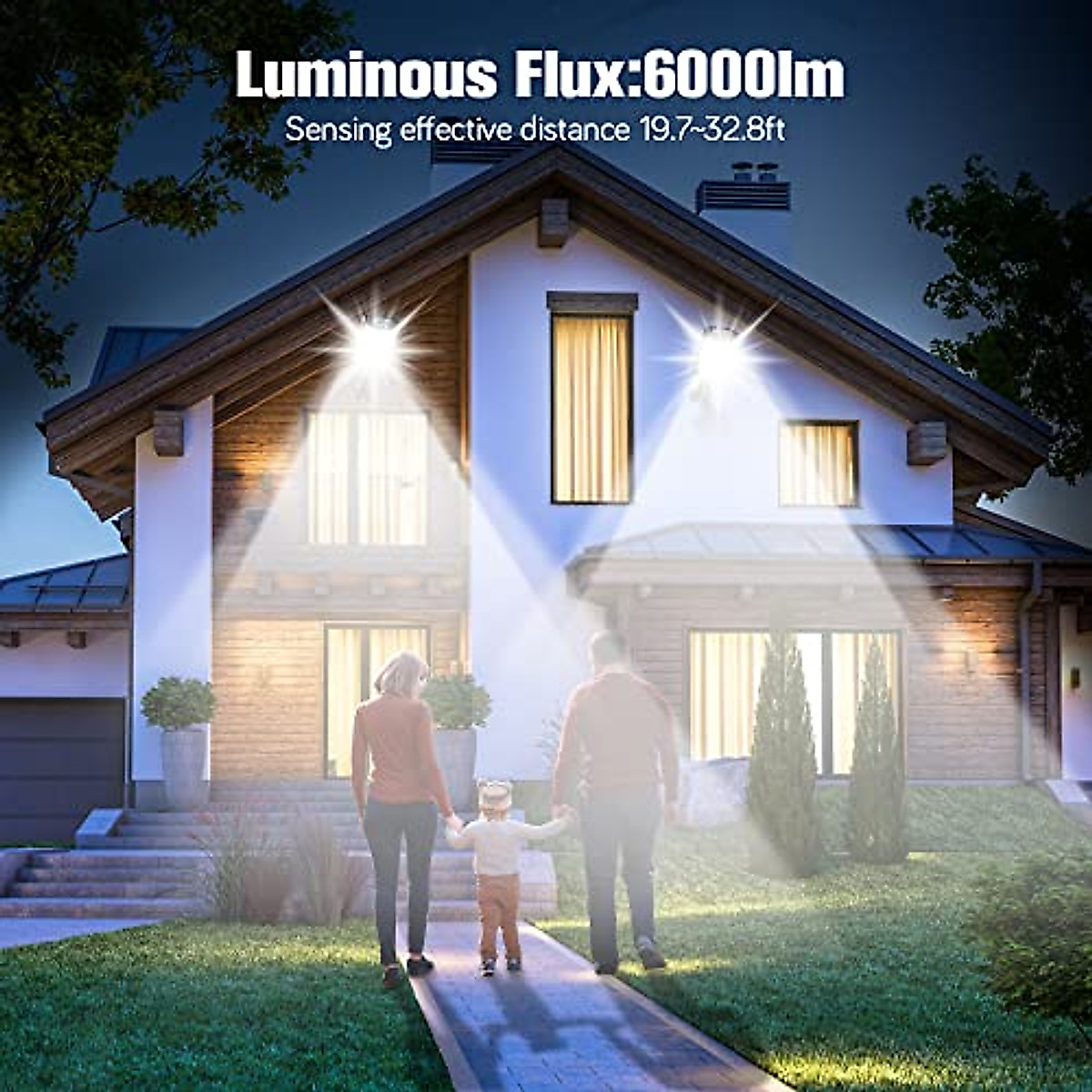 Outerman LED Solar Street Lights, 2 Pack Motion Sensor Security Wall Light, 84 LED Outdoor Solar Lighting with 3 Modes for Garden, Street, Deck, Fence, Patio, Path