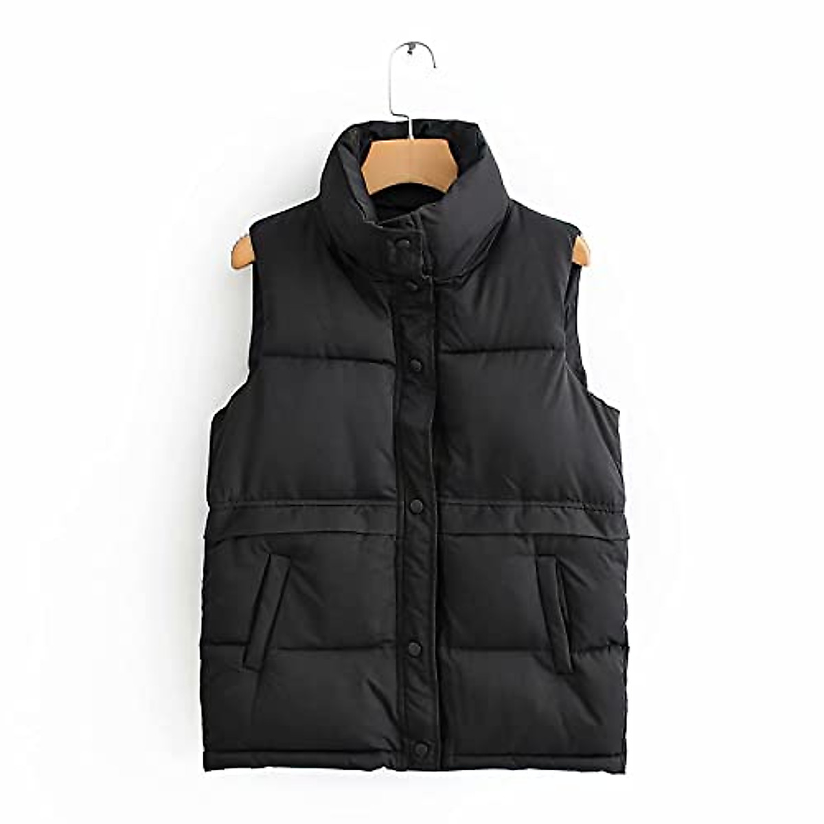 Winter Coats For Women 2023 Trendy, Puffer Vest Coat Warm Hoodie Outwear Casual Coat Faux Zip Up Jacket Pea Coats Womens Plus Size Coats Jackets Black, Waterproof Coats Jacket (XL, Black)