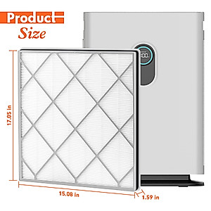 Shark HE6FKPET HEPA Filter Replacement Compatible with Shark HE600, HE601 and HE602 Purifier, Part HE6FKPET True H13 HEPA With Activated Carbon Replacement Filter 2 Pack