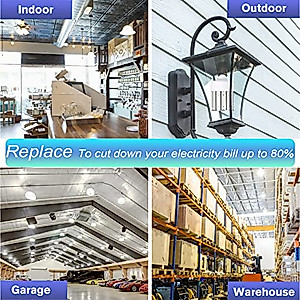 APUSON 2-Pack 60W Corn LED Light Bulbs,E26/E39 Base LED Bulb,5000K 7800LM Daylight Bright Replacement CFL Metal Halide HID for Commercial Industrial Lighting Office Garage Workshop Warehouse Outdoor